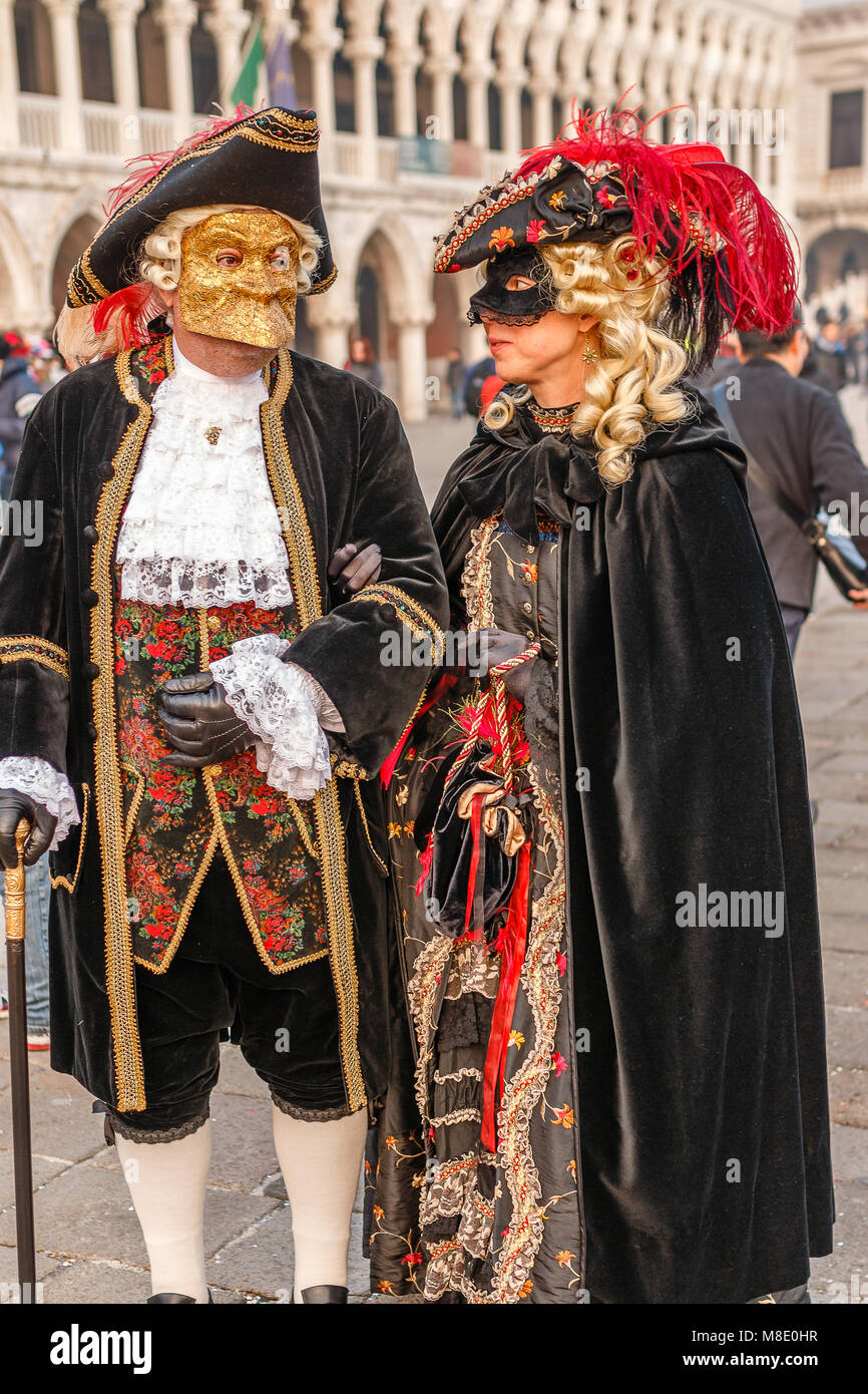 Venice carnival masks and costumes show Stock Photo - Alamy