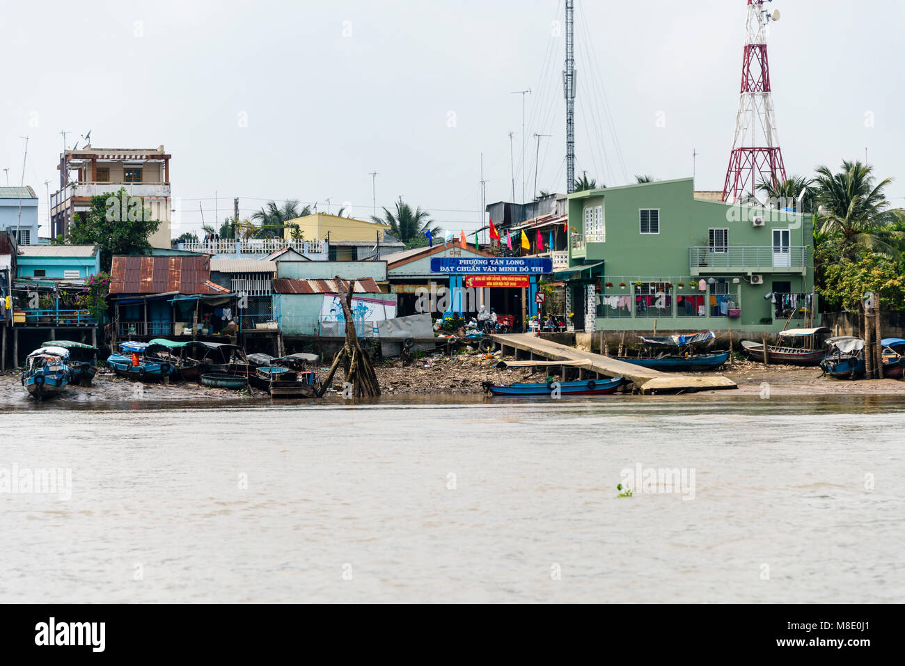 Vietnam Delta Stilt Houses On Stock Photos & Vietnam Delta Stilt Houses ...