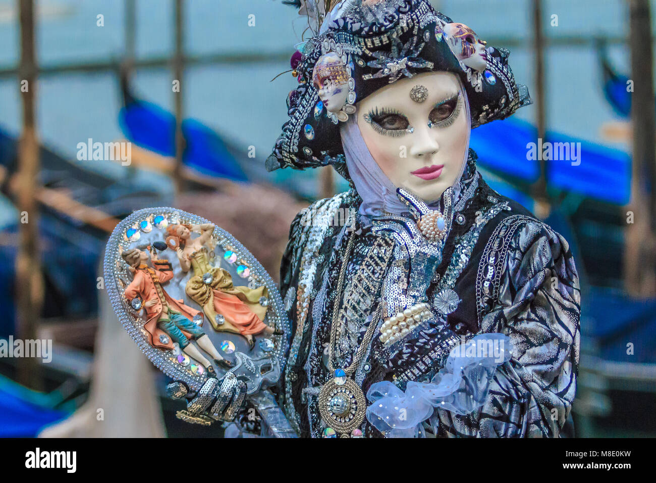 Venice carnival masks and costumes show Stock Photo - Alamy