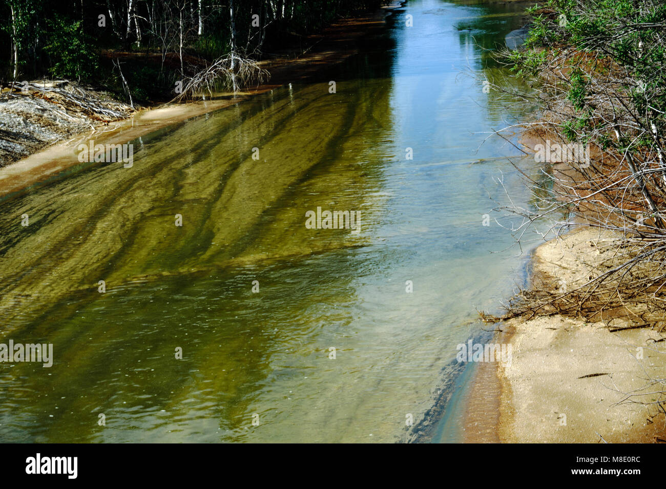 Dehydration waterlogging in irrigation canals Stock Photo - Alamy
