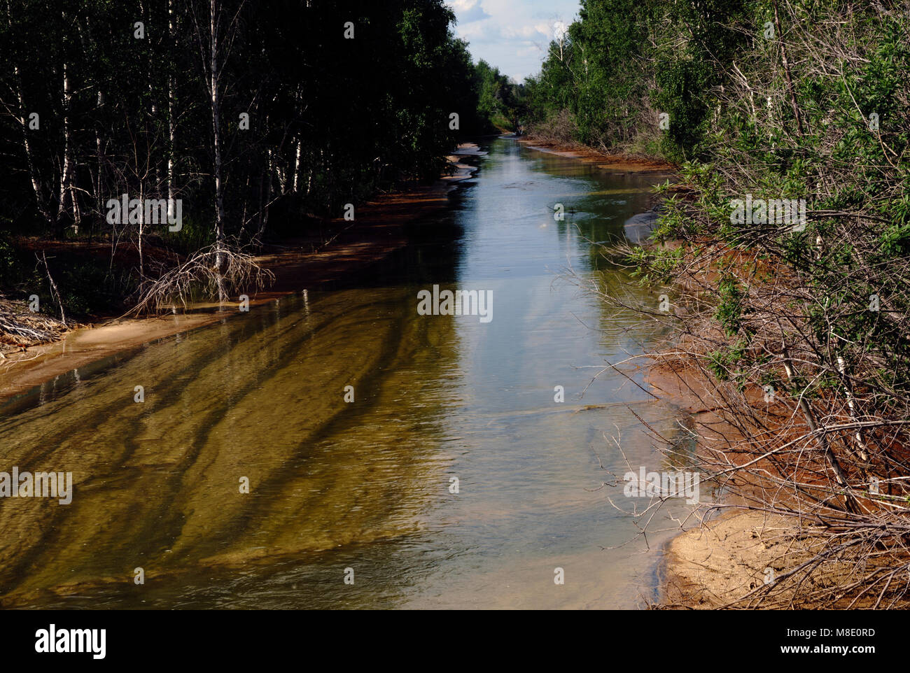 Dehydration waterlogging in irrigation canals Stock Photo - Alamy