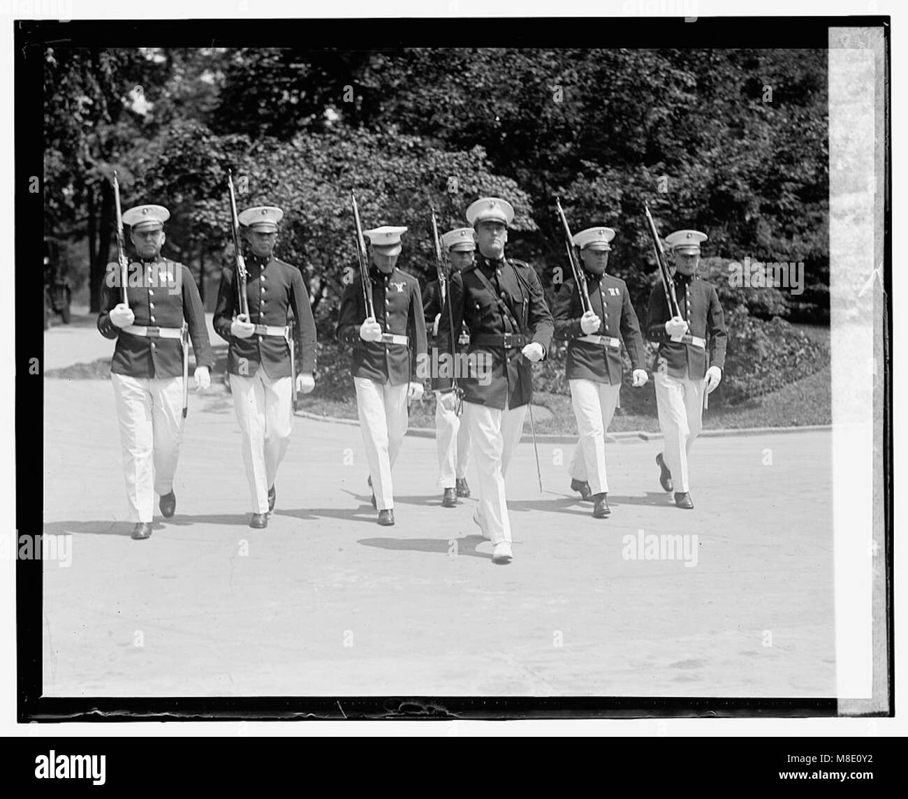 A photograph of Lieutenant Edgar Allen Poe, U.S. Navy, with his Marine ...