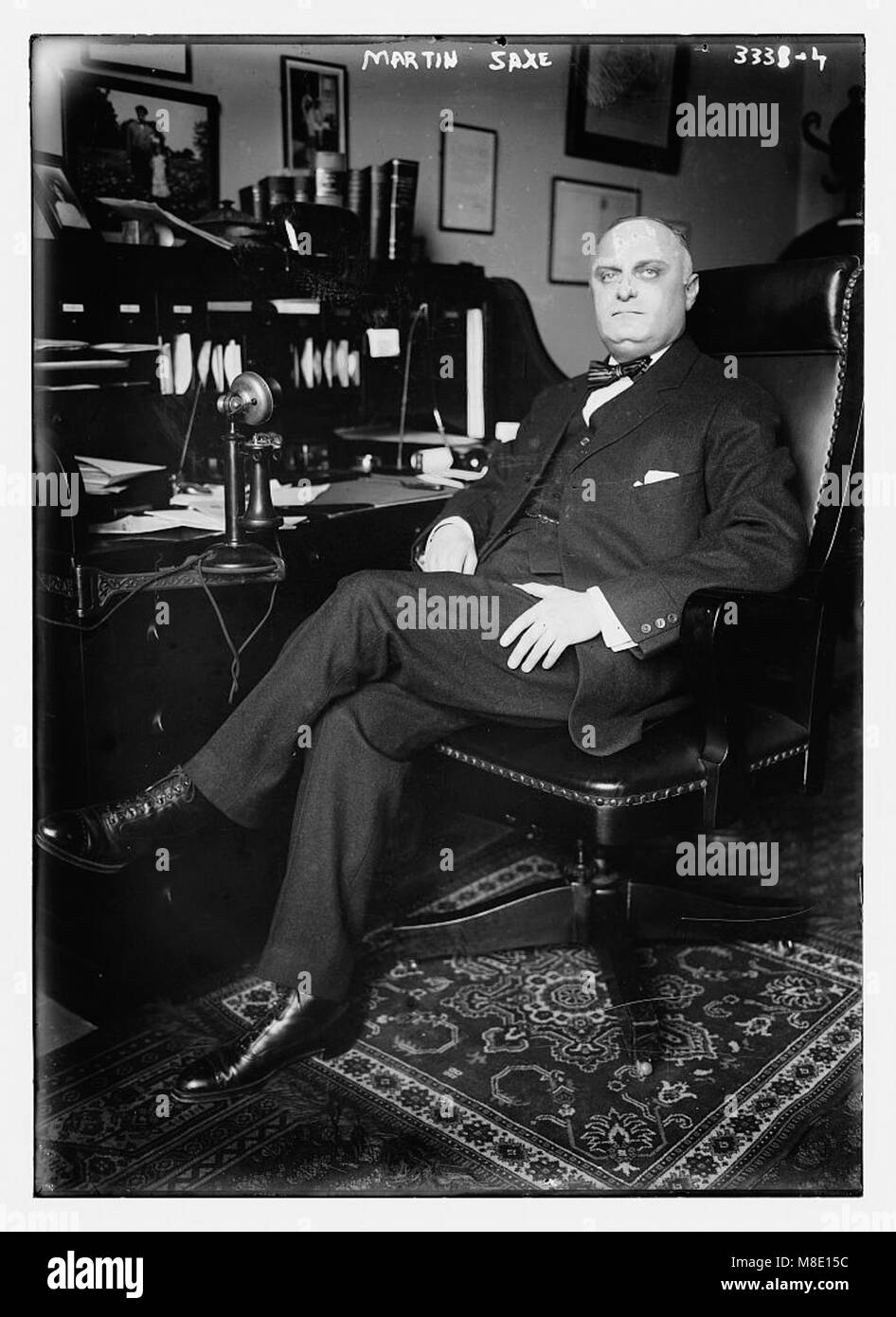 Martin Saxe is portrayed in a formal portrait, highlighting his status ...