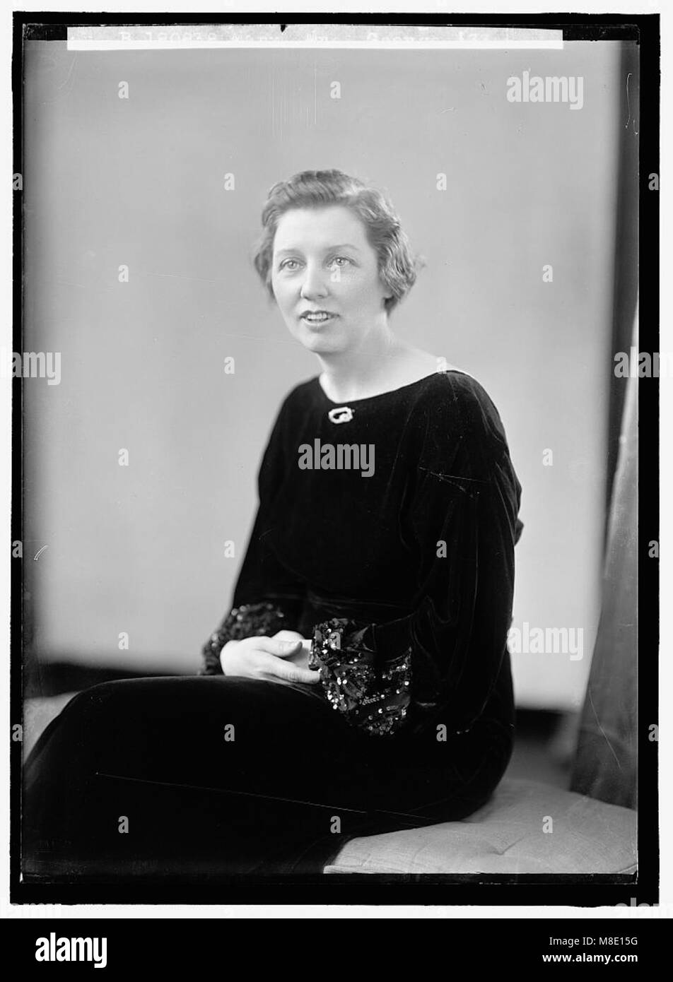 A portrait of Mrs. George Marx, capturing her likeness in a detailed ...