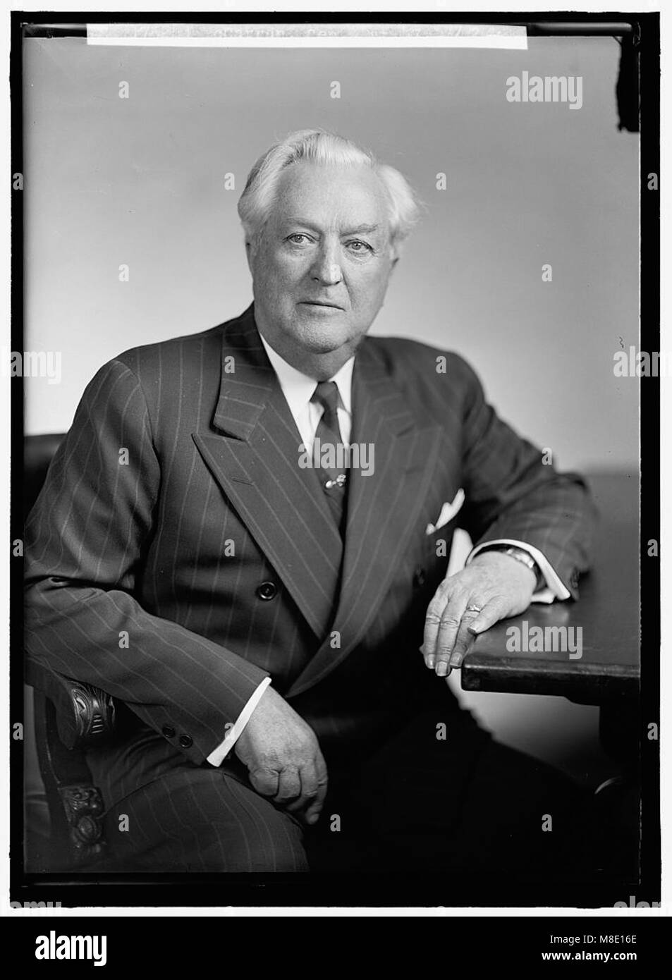 A formal portrait of Senator Pat McCarran, a notable figure in American ...