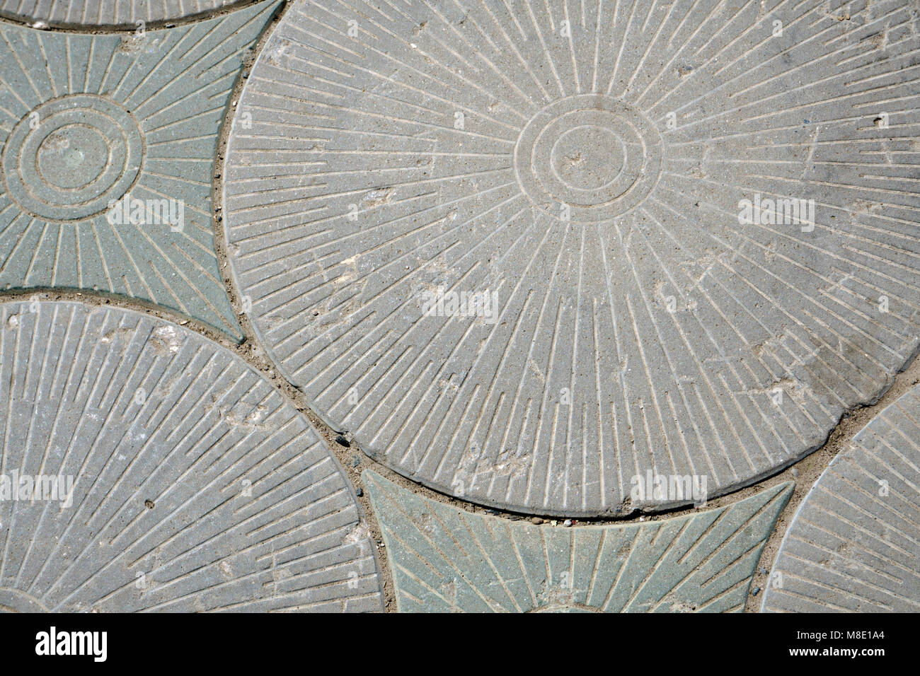 background Gray Paving Slabs - Pattern of circle Stock Photo - Alamy