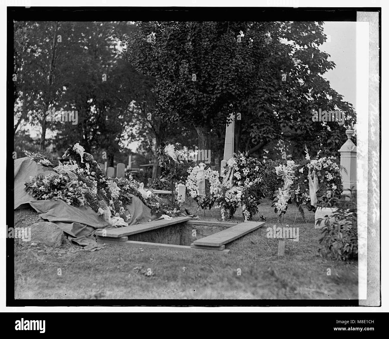 A photograph of Miss Middleton's grave at Glenwood Cemetery, depicting ...