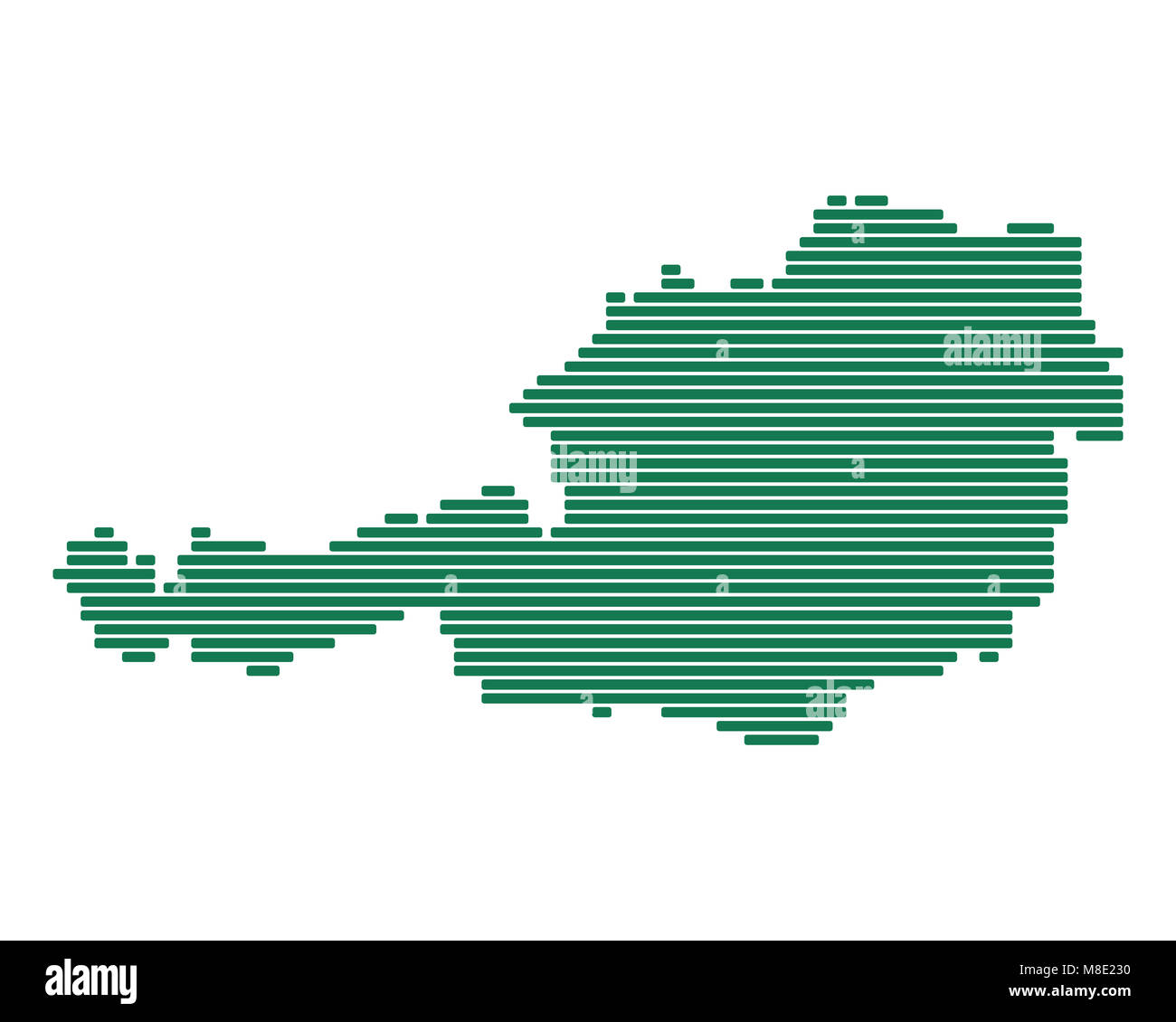 Map of Austria Stock Photo - Alamy