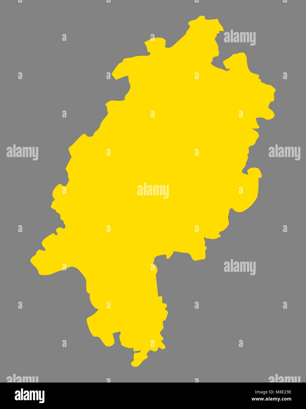 Map of Hesse Stock Photo - Alamy