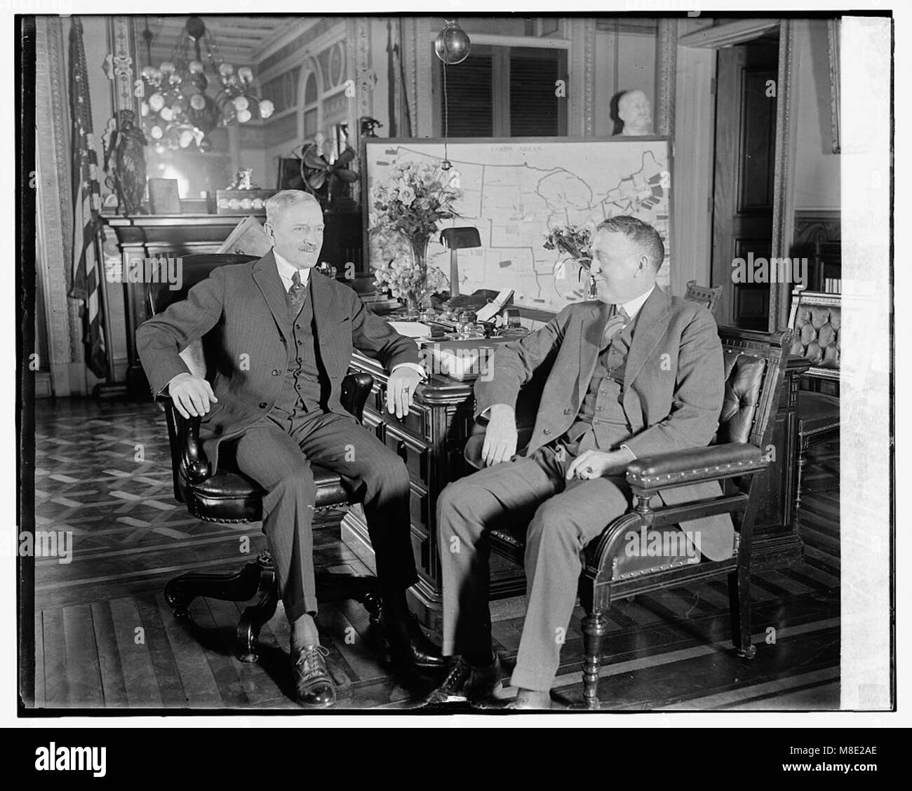 A photograph from April 4, 1924, showing General John J. Pershing and a ...
