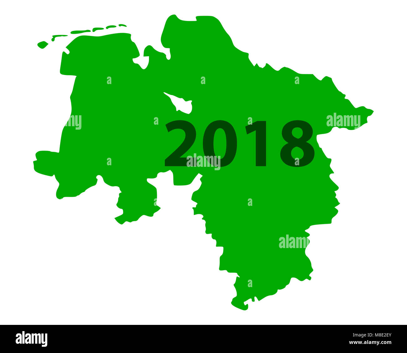 Map of Lower Saxony 2018 Stock Photo - Alamy