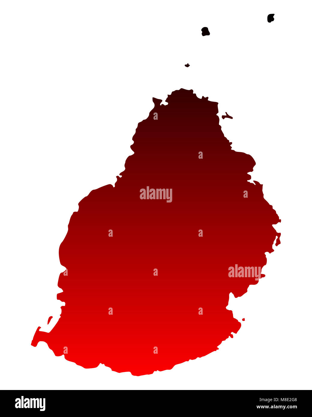 Map of Mauritius Stock Photo - Alamy