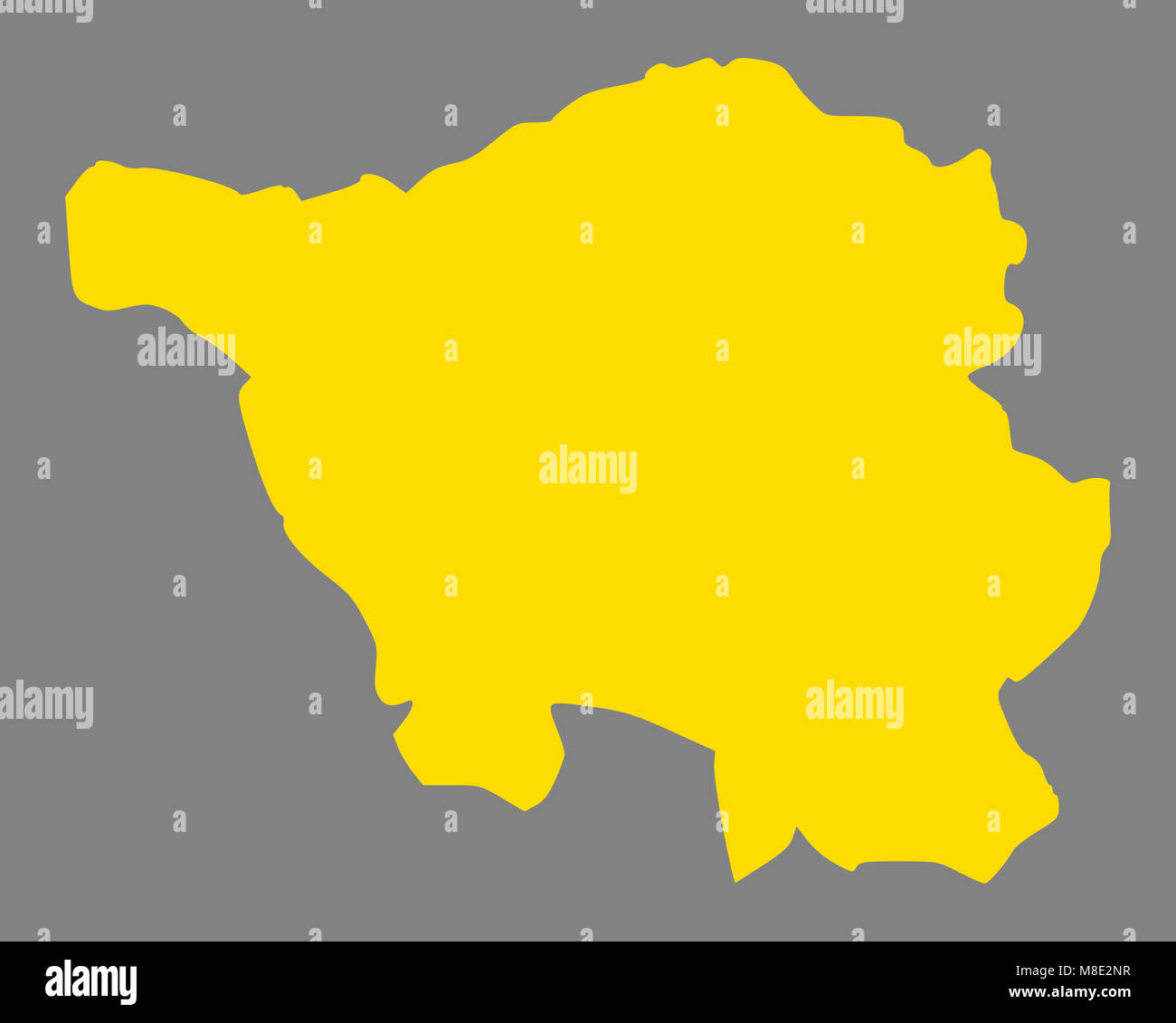 Map of Saarland Stock Photo - Alamy