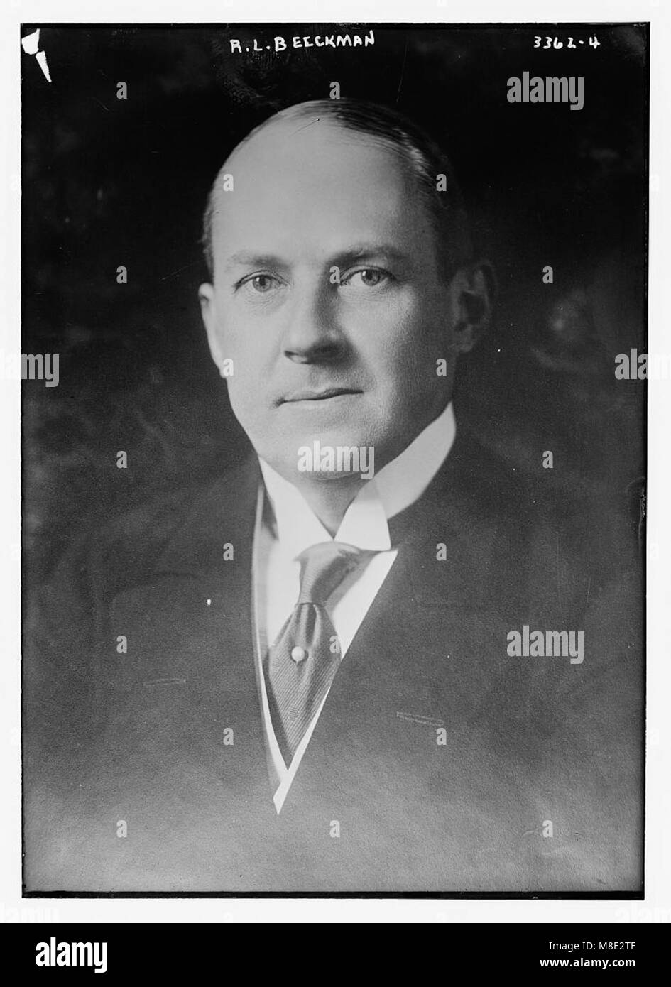 This photograph shows R.L. Beeckman, a notable figure likely recognized ...