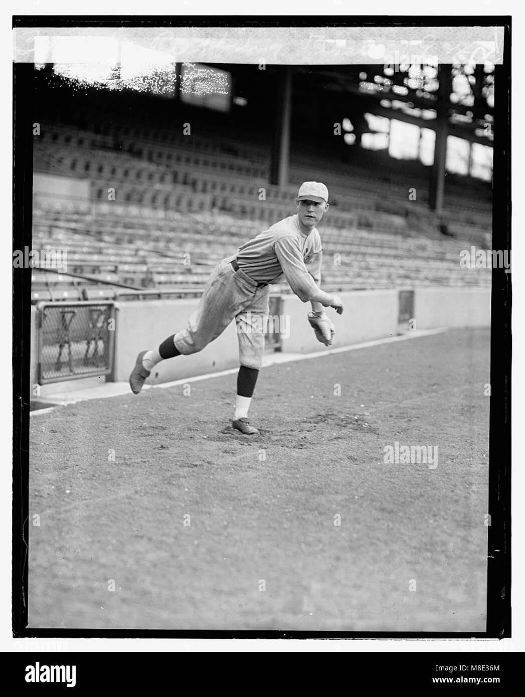 A photograph of Boston pitcher Red Ruffing in 1924, capturing a moment ...