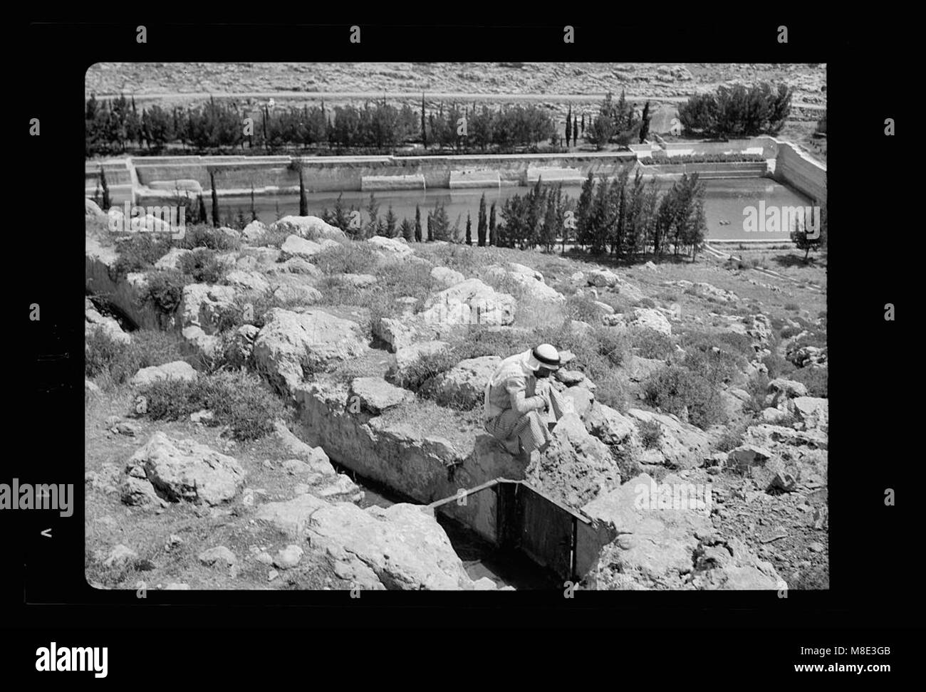 A detailed photograph of Solomon's Pools and the ancient aqueducts ...