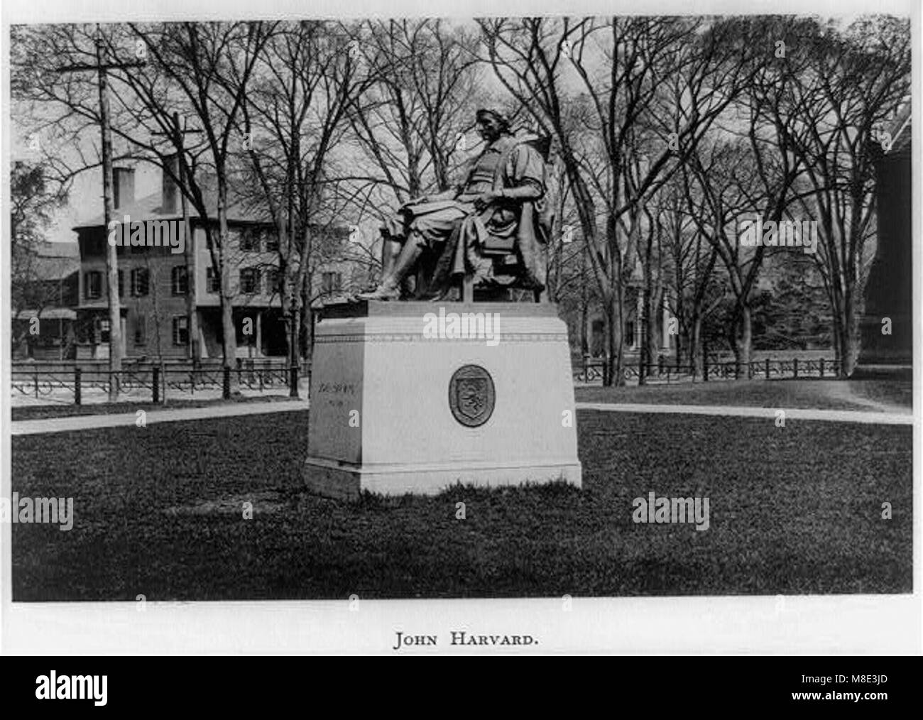 The Statue of John Harvard, located at Harvard University in Cambridge ...