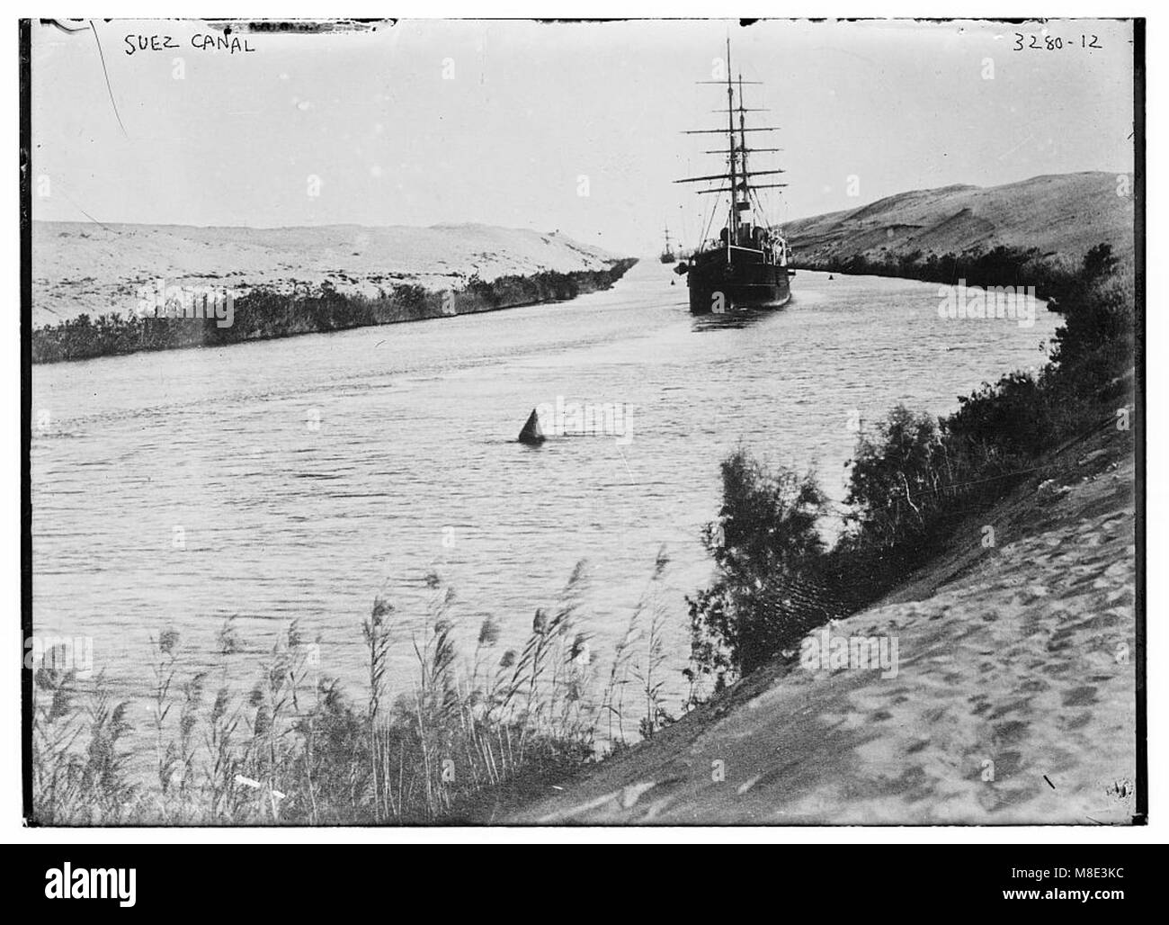 The Suez Canal, a key waterway connecting the Mediterranean Sea to the ...
