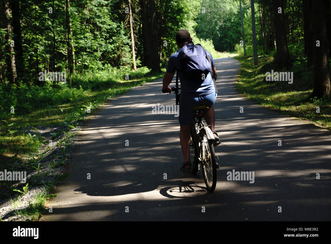 the bike fall inspiring landscape. Man riding Stock Photo - Alamy