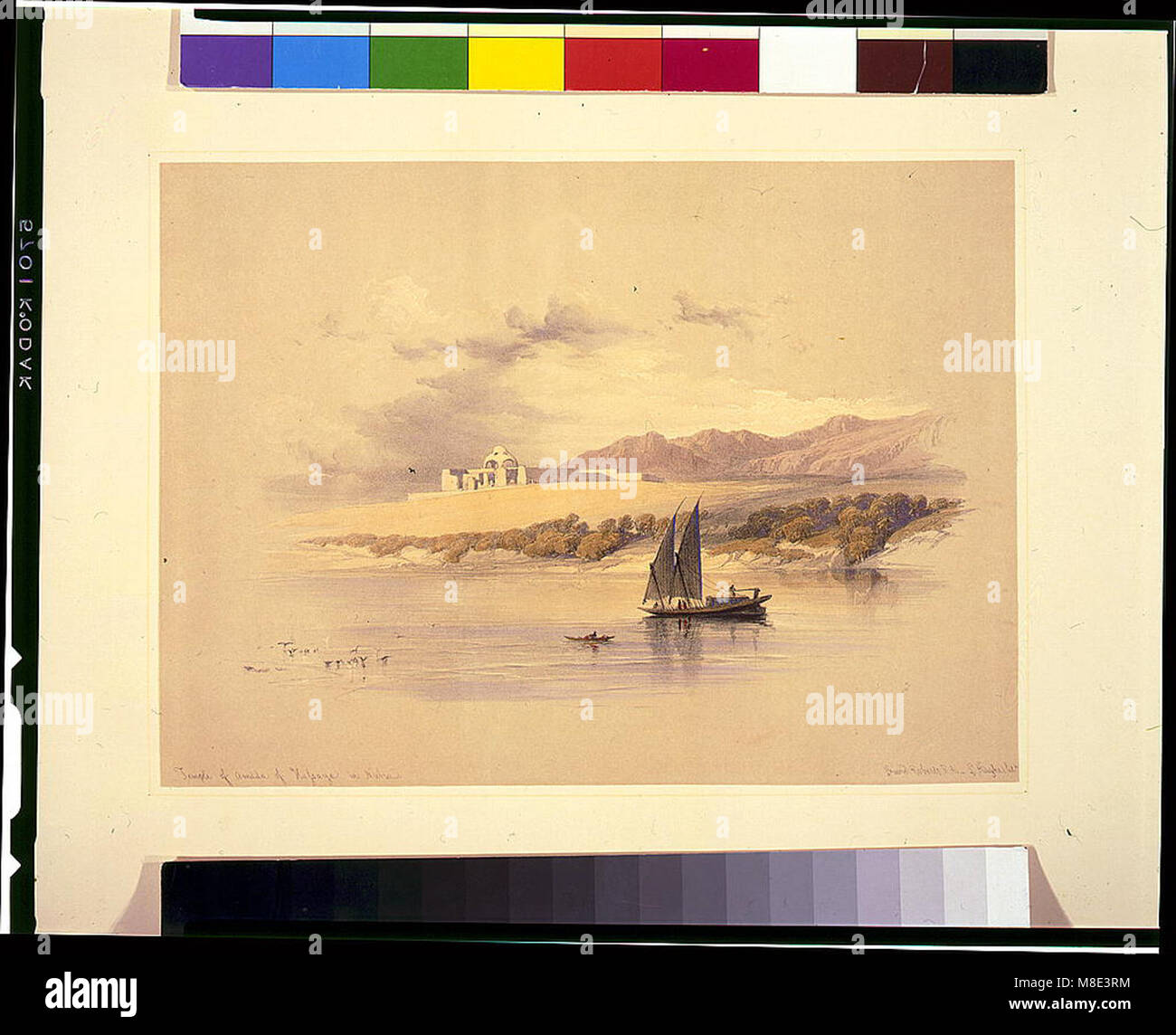 A drawing by David Roberts, R.A., depicting the Temple of Amada in ...