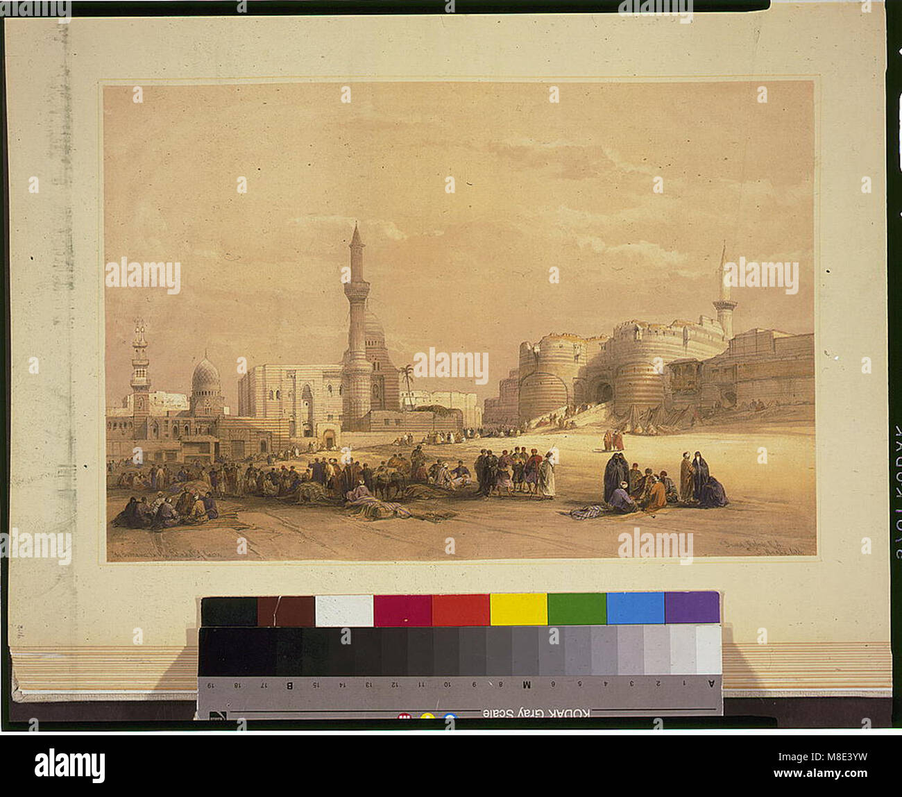 A detailed view of the entrance to the citadel of Cairo, captured by ...