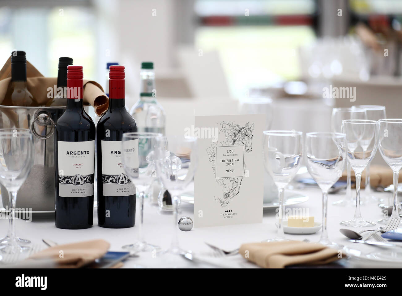 A general view of the table layout in the Long Run boxes Stock Photo ...