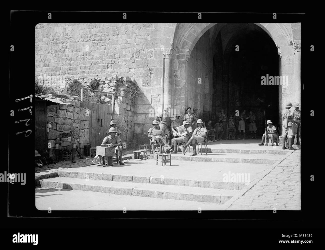 A historic scene depicting the raising of the siege of Jerusalem. It ...