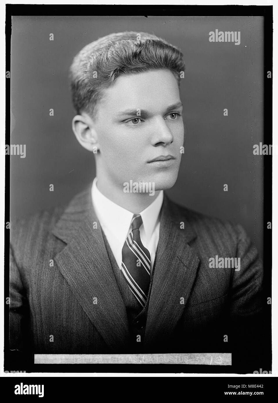 A portrait of Augustus H. Thomas, capturing the likeness of this ...