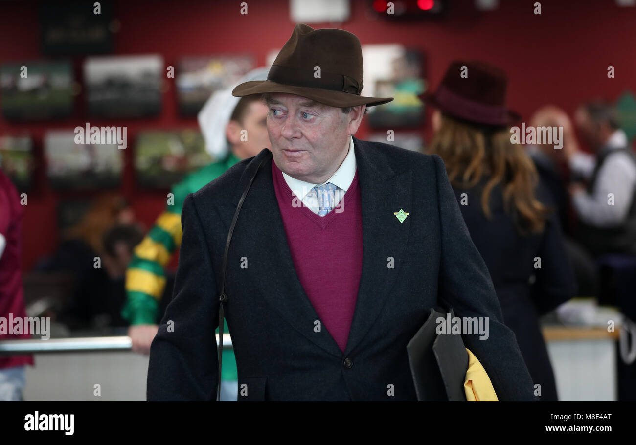 Trainer Nicky Henderson Before The Jcb Triumph Hurdle During Gold Cup