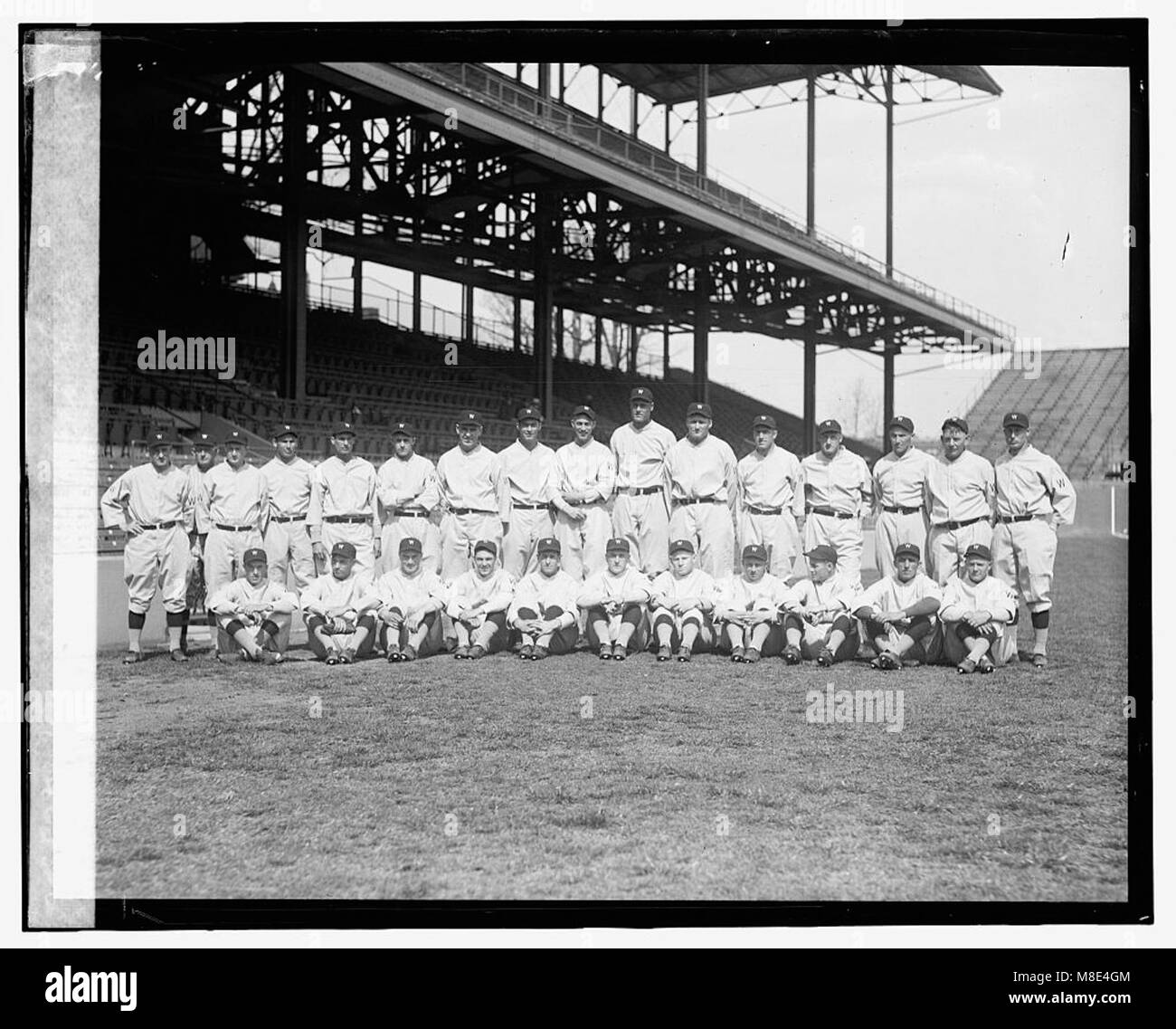 A historical photograph of the Washington Baseball Club, an early ...