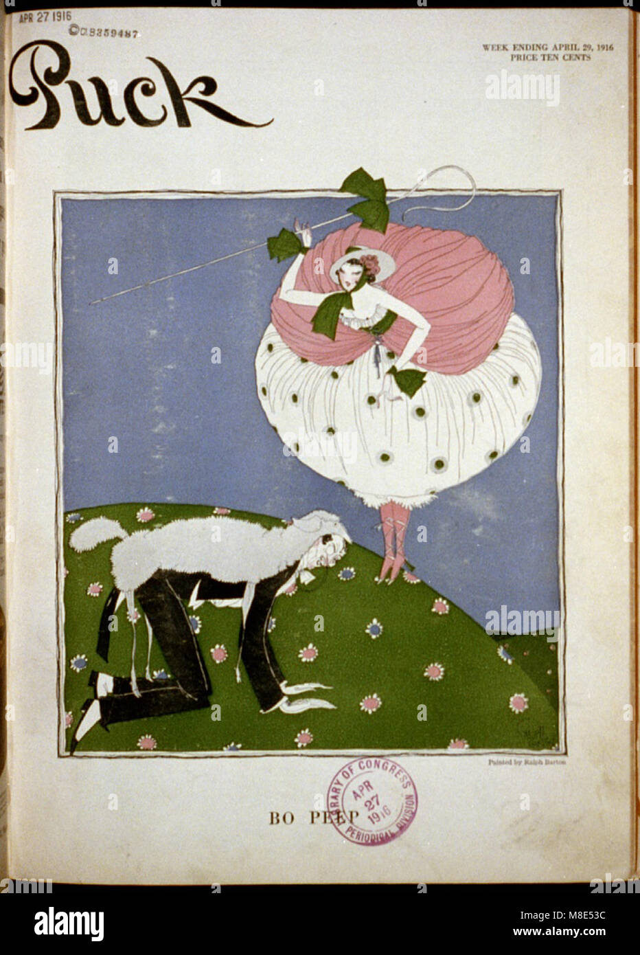 A historical image of the character Bo Peep, a traditional figure in ...