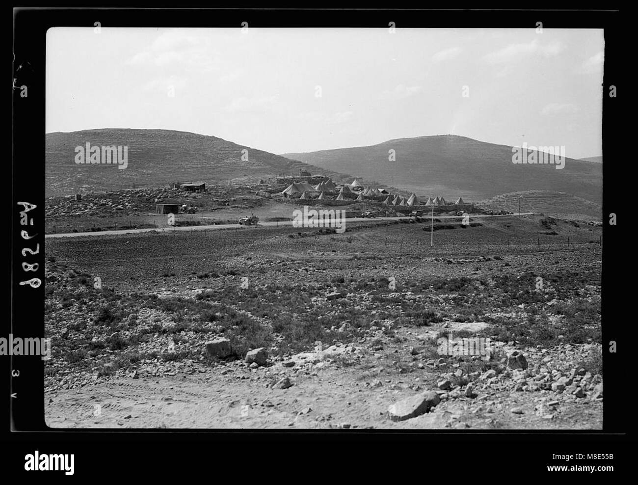 A historical photograph showing a general view of a British military ...
