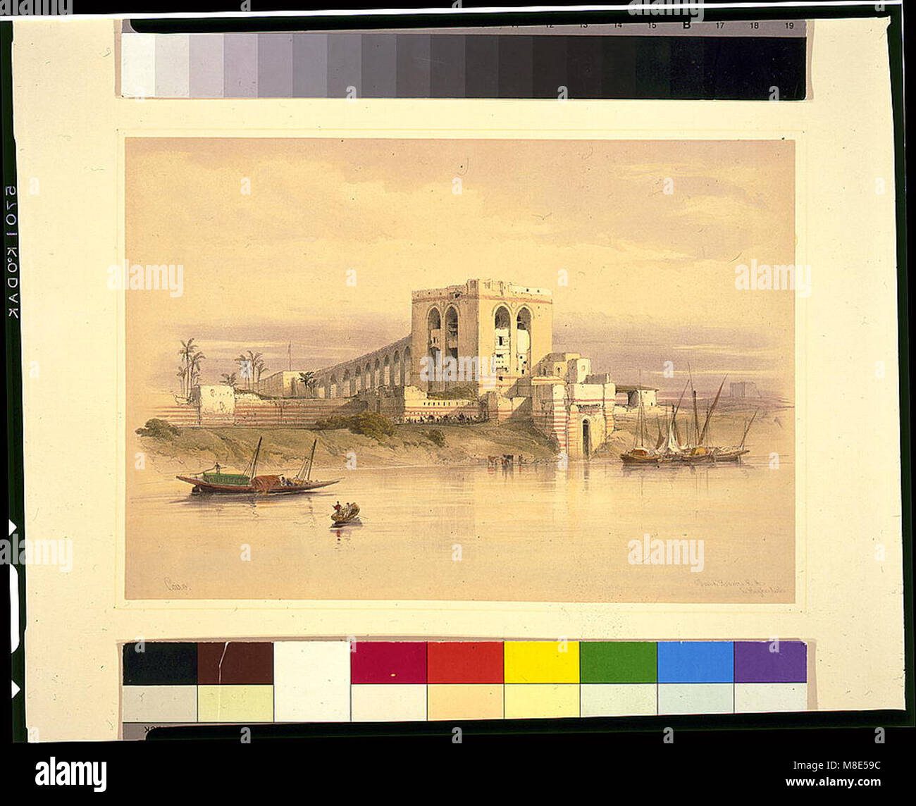 This lithograph by David Roberts depicts the city of Cairo, showcasing ...