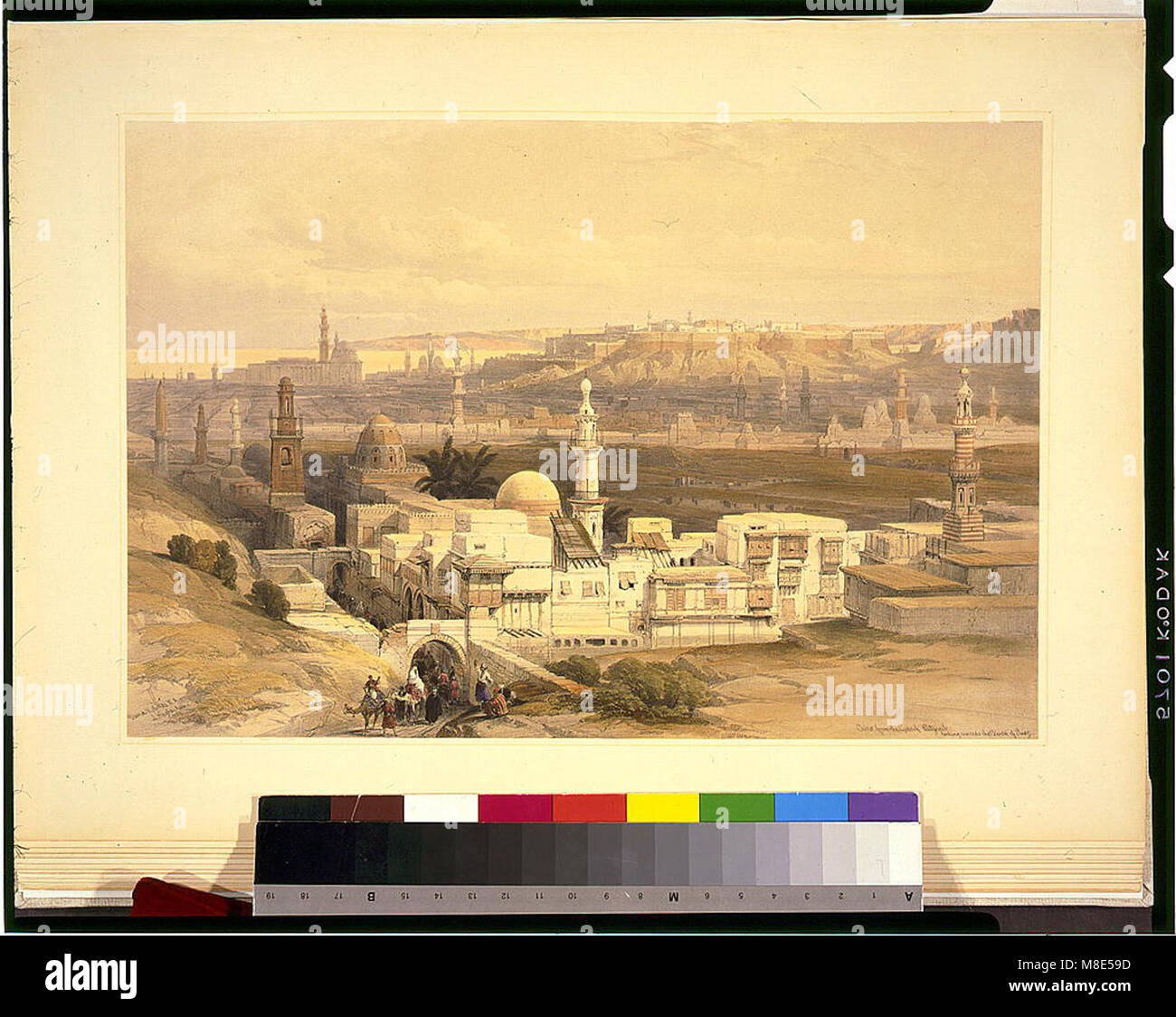 A painting by David Roberts, depicting Cairo from the gate of Citizenib ...