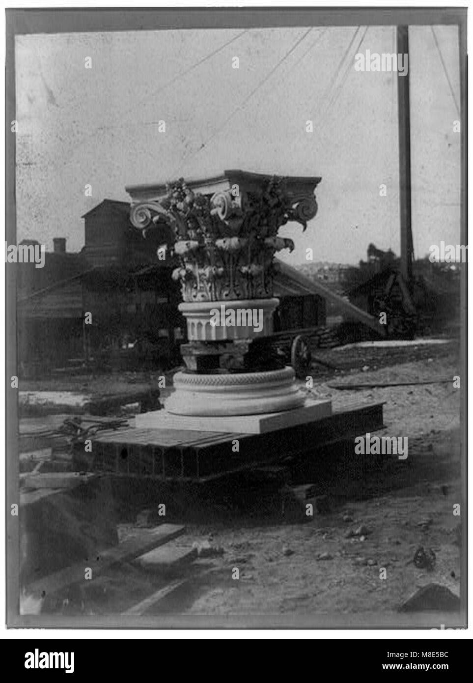 This image features the capital of a column, possibly part of classical ...