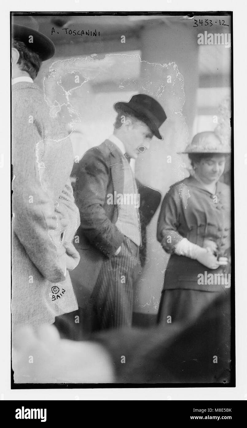 A photograph of Arturo Toscanini, the renowned Italian conductor, known ...