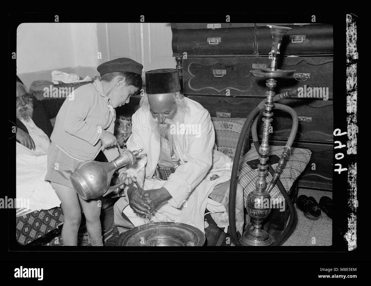 Ceremony of eating the Passover, Yemenite family, April 3, 1939 ...