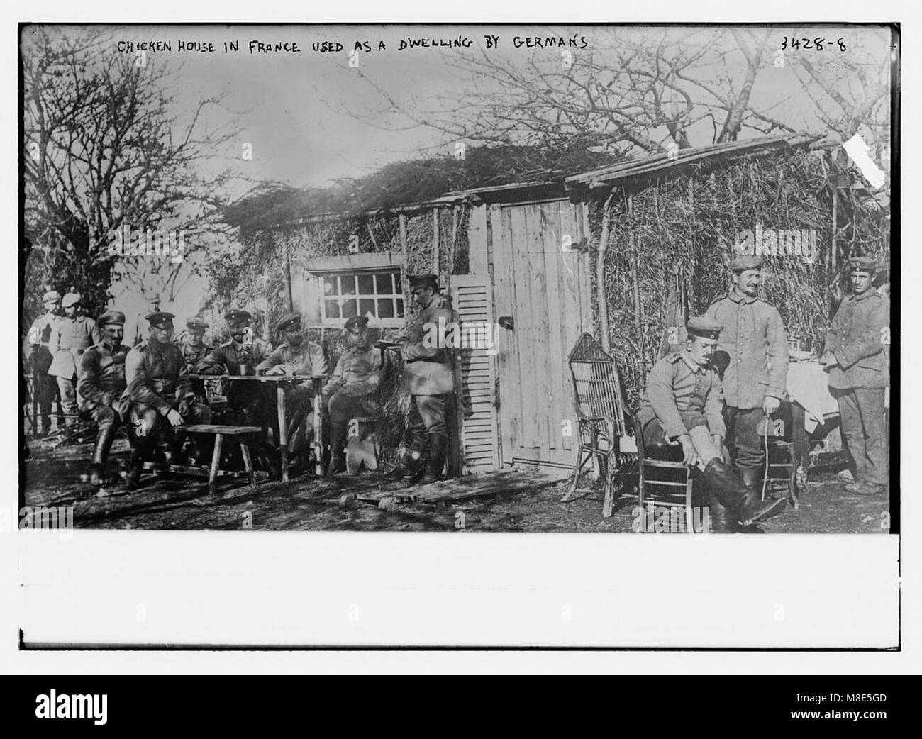 A chicken house in France repurposed as a dwelling by German soldiers ...