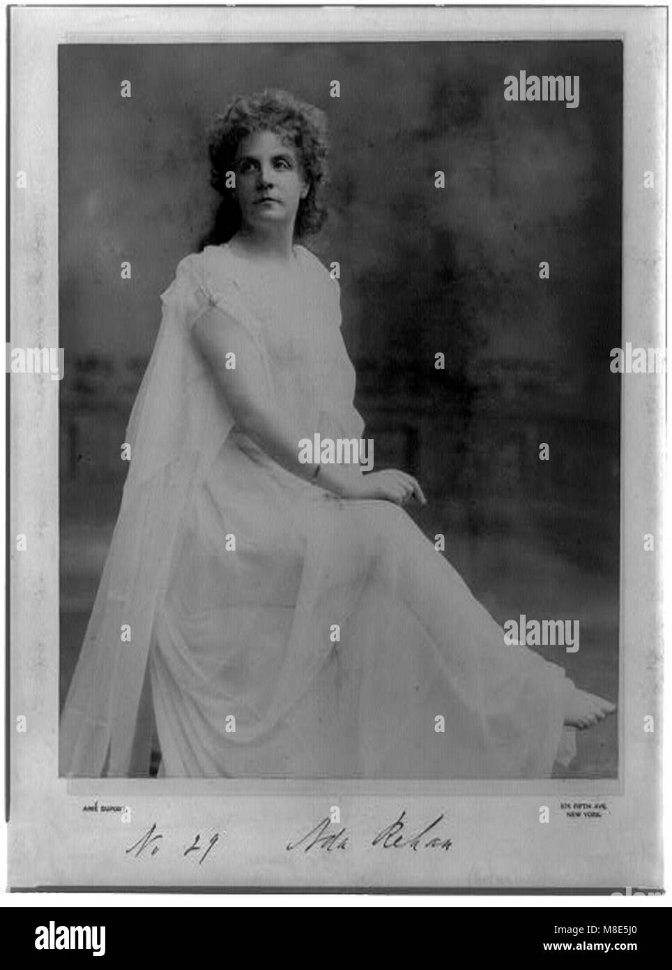 A portrait of Ada Rehan (1860-1915), an American actress known for her ...