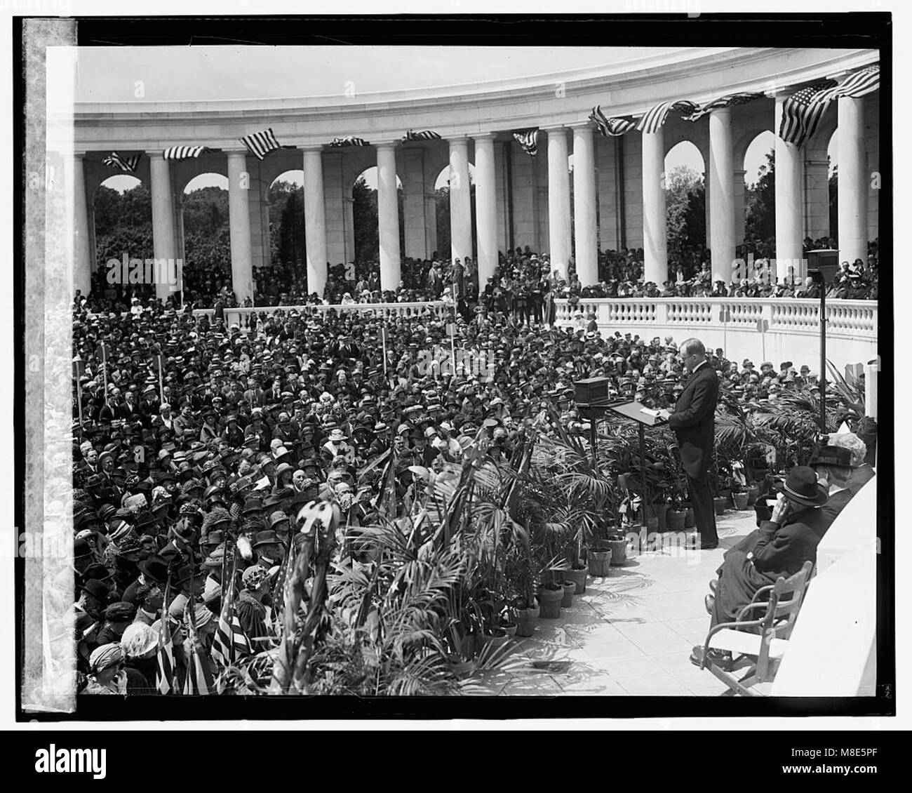 A photograph of President Calvin Coolidge at the Memorial Day ceremony ...