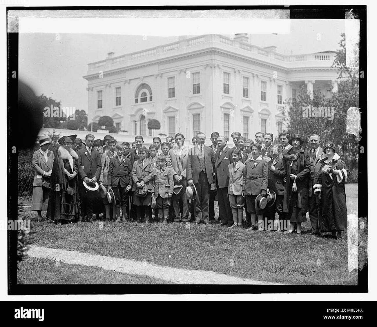 A photograph of Sol Bloom and his group on June 2, 1924, capturing a ...