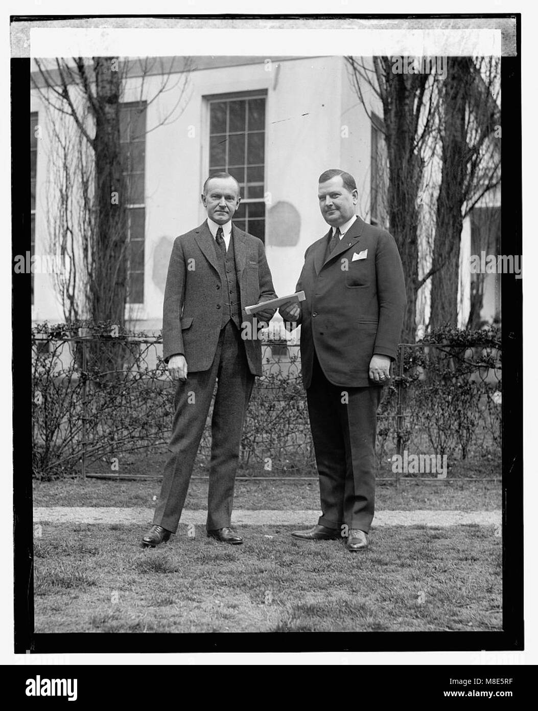 A photograph of President Calvin Coolidge with Frank B. Wilson, taken ...