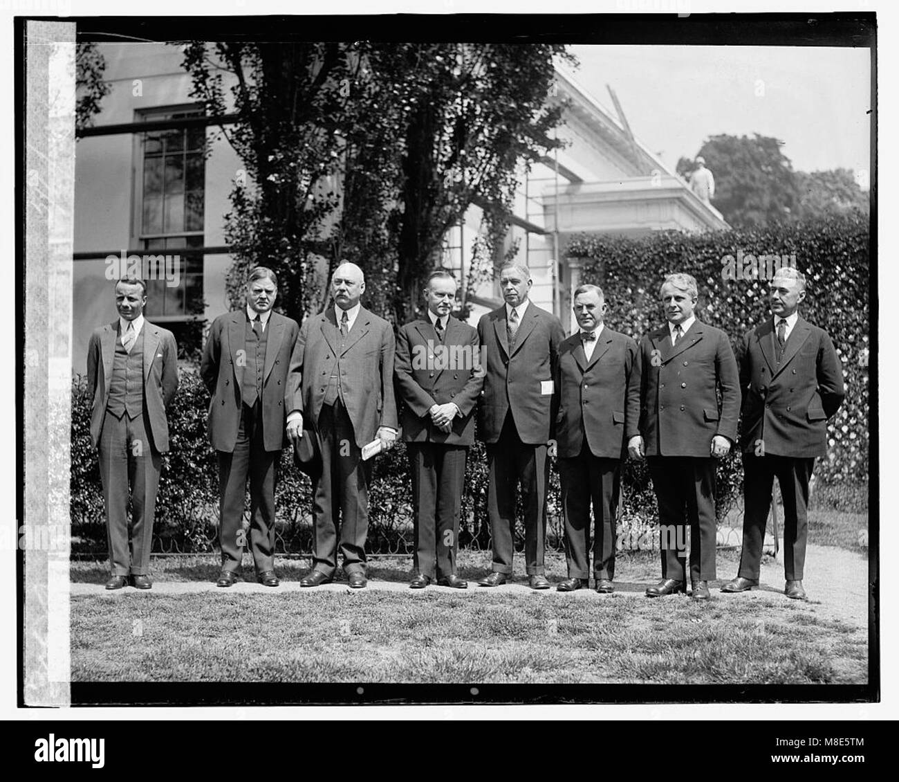 A photograph taken on May 6, 1924, showing President Calvin Coolidge ...
