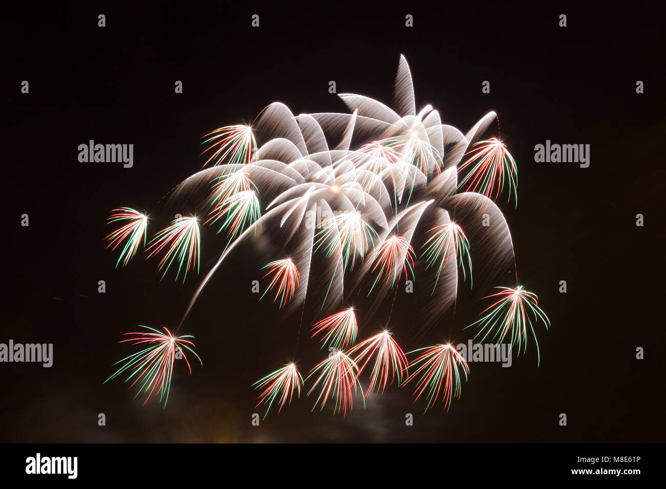Black sky with fireworks hi-res stock photography and images - Alamy