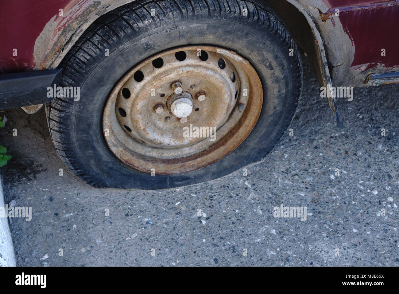 Damaged Tyre High Resolution Stock Photography and Images - Alamy