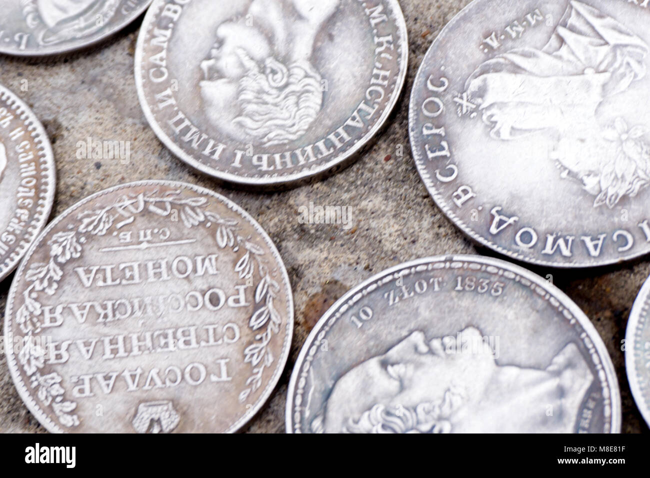 Roman coins pile hi-res stock photography and images - Alamy