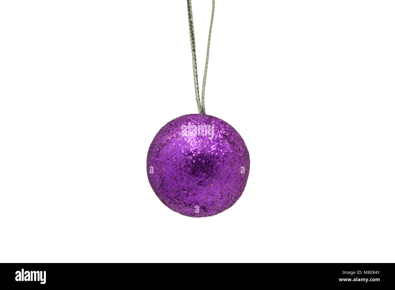 Big purple Christmas ball decoration isolated on white background Stock ...