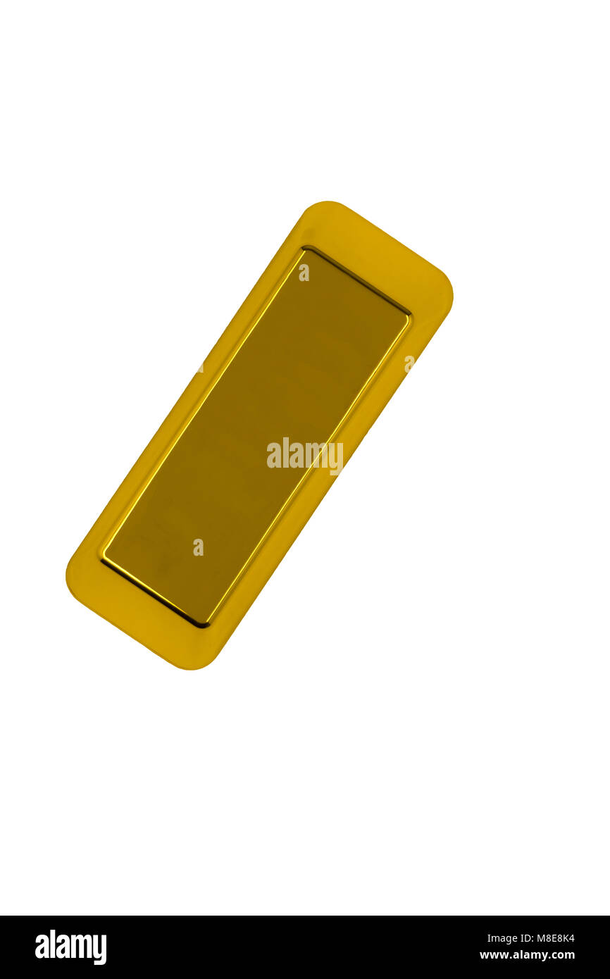 Gold bar isolated on white background. Gold bar top view Stock Photo ...