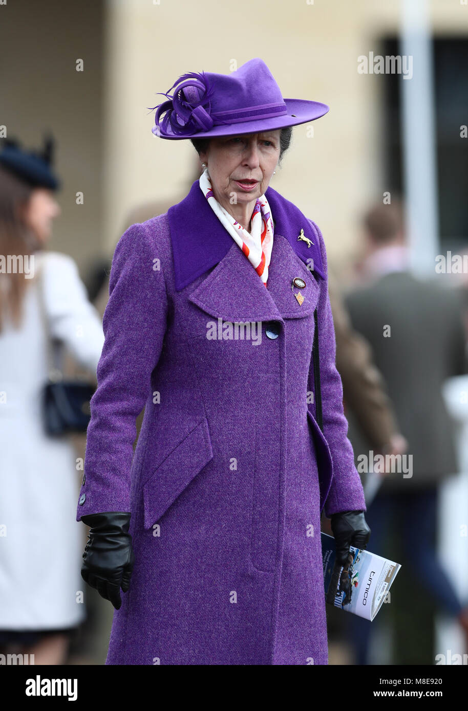 The Princess Royal during Gold Cup Day of the 2018 Cheltenham Festival ...
