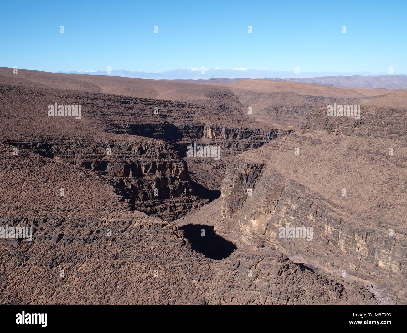 Rocky canyon in Atlas Mountains range landscapes in southeastern ...